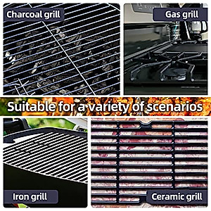 Luckywall Stainless BBQ Grill Brush Set with Scraper and Cleaning Accessories for Outdoor Barbecue -Bristle Free and Safe for Grill Grates， Perfect Grilling Gifts for Men
