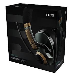 EPOS Gaming H3Pro Hybrid Gaming Headset - PC Headphones with Microphone - Noise-Cancellation, Adjustable, Smart Button Audio Mixing, Bluetooth, Gaming Suite, Surround Sound - (Racing Green)