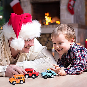 FUN LITTLE TOYS 1:48 Die Cast Metal Toy Cars for Toddles, Pull Back Cars Toys for 1 Year Old Boy, 2 Year Old Boy Birthday Gift, Wind Up Cars Toddler Toys Age 1-2, 8PCS