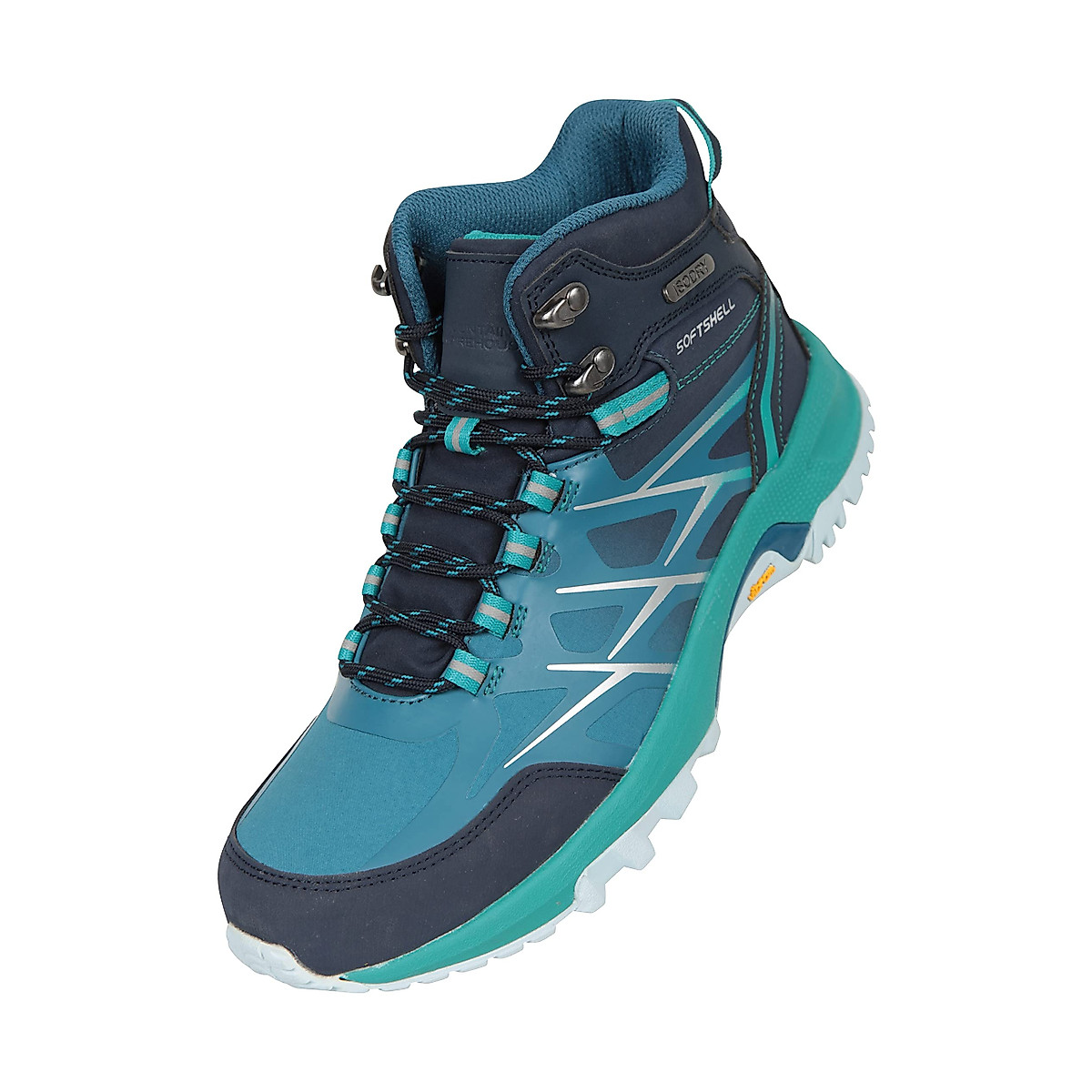 Mountain Warehouse Rockies Extreme Womens Waterproof Vibram Walking Boots Blue Womens Shoe Size 7 US