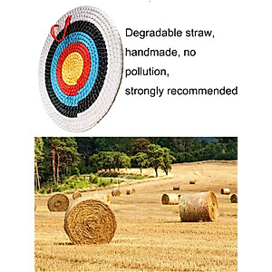 AUVIM Archery Targets Straw Solid Hand-Made Archery Target for Recurve Bow Compound Bow or Longbow 20 Inches Traditional Bow Arrow Target for Kids Youth Adult Archery Hunting Backyard Practice
