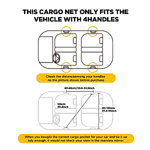 Car Ceiling Cargo Net Pocket