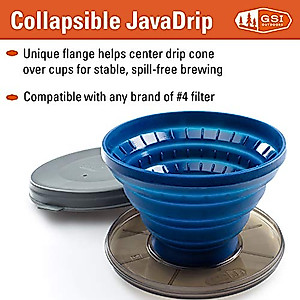 GSI Outdoors Pour-Over Java Drip I Travel Drip Coffee Maker, Collapsible Cone Fits All Coffee Cups & Mugs for Caravan, RV, Camping & Backpacking