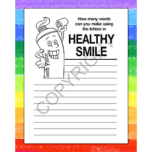 ZOCO - Always Have a Healthy Smile - Coloring Books (25 Bulk Pack, Without Crayons) - Dentist Toys for Kids - Dental Office Gifts