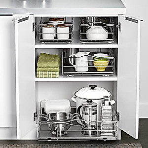 simplehuman 20 inch Pull-Out Cabinet Organizer, Heavy-Gauge Steel Frame