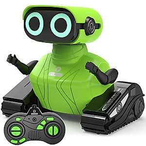 GILOBABY Robot Toys, Remote Control Robot Toy, RC Robots for Kids with LED Eyes, Flexible Head & Arms, Dance Moves and Music, Birthday Gifts for Boys Ages 3+ Years (Green)