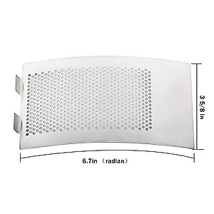 Dracarys Metal Punched XLarge Big Green Egg Mesh Screen Panel,Big Green Egg Parts Stainless Steel Draft Door Mesh Vent Screen BGE Grill Replacement Green Egg Accessories Fits XLarge Big Green Egg