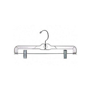 Only Hangers Clear 14" Pant/Skirt Hangers [Bundle of 50]