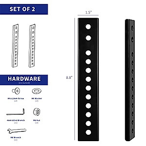 VIVO Vertical VESA Extender Plate Bracket Kit Designed for Low VESA Pattern TV’s, Fits TV Ceiling Mounts, 2 Brackets, Black, MOUNT-AD165