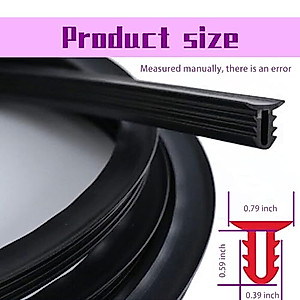 UGSHY Pack of 1 Car Dashboard Seal Strip, 5.24Ft Rubber Seal Protector Guard Strip, Universal Slit Windshield Trim, for Trucks, Boats, RVs (Black)
