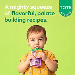 Plum Organics Mighty Morning Organic Toddler Food - Banana, Kiwi, Spinach, Greek Yogurt, and Barley - 4 oz Pouch (Pack of 12) - Organic Fruit and Vegetable Toddler Food Pouch