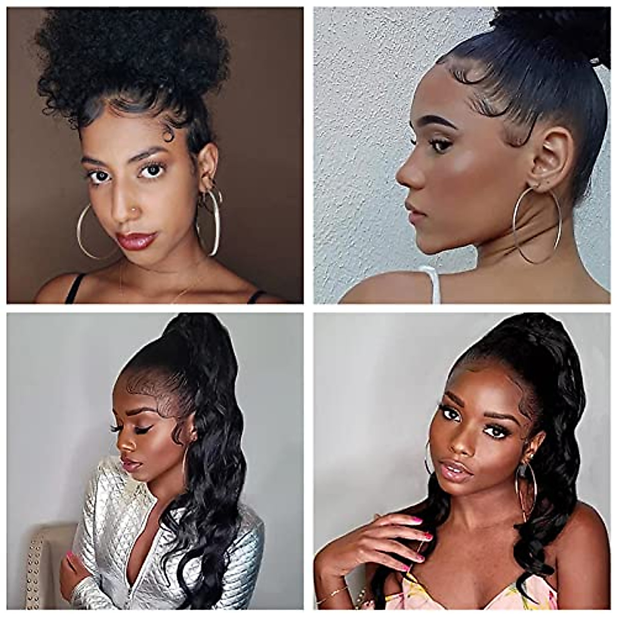 Fake Edges Hair Tattoo Baby Hair Tattoo Stickers - Waterproof Tattoos Body Makeup for Women - Edge Tattoo Fake Edges Curly Hair Salon DIY Hairstyling Hair Stickers Template Makeup Tool (E)