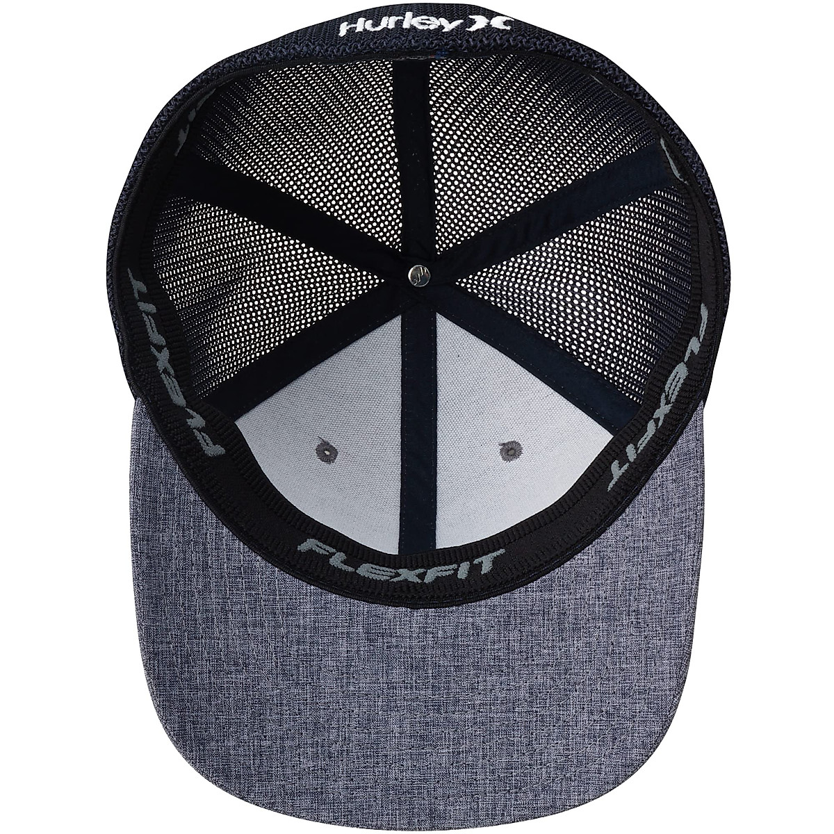 Hurley Men's Caps - Mini Icon Mesh Panel Baseball Cap - Fitted Hats for Men, Size Large-X-Large, Obsidian