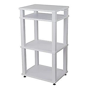 Andover Audio SpinStand Rack for Records and Audio Components - Metal-Reinforced, Holds 150 LPs, Optimum Height & Storage Space, Ideal for Turntables, Vinyl, Spinbase, and Hi-Fi Systems - White