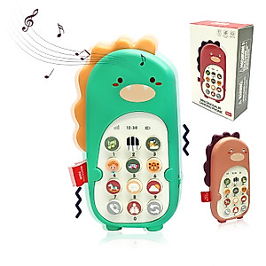 RUAN Baby Cell Phone Toys with Music ,Kids Teething Toys Play Phone Musical Educational Toys for 6 12 16 18 Months Baby Toddlers and Aged 1+ Kids