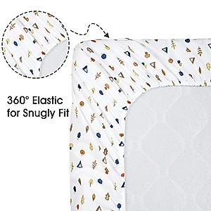 David's Kids 100% Cotton Fitted Crib Sheets, 2 Pack Ultra Soft Breathable Comfortable Baby Sheet Set for Boys Girls Neutral, 28x52 Inch Fits Standard Crib and Toddler Mattresses, Woodland Animals