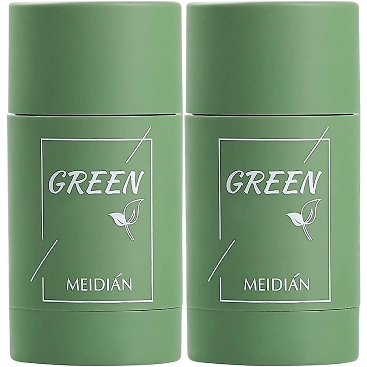 Tyemp Green Tea Mask Stick, 2 Pack Purifying Clay Stick Mask Green Tea Cleansing Mask for Face Moisturizes Oil Control, Deep Clean Pores, Green Mask Stick for Women or Men