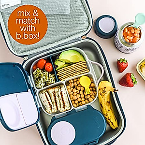 b.box Insulated Food Jar Mini, Small Snack Container for Babies and Kids, Double Wall Stainless Steel, Keeps Food Cold for 6hrs, Warm for 4hrs, 7oz, Wild Indigo