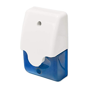 Seco-Larm SL-1312-SA/B Mini Strobe Siren, Blue Lens, Synchronized Piezo Siren and LED, Mounts in Single Gang Box or Surface Mount, High Impact Plastic Casing, Weatherproof