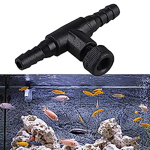 DFsucces Aquarium Control Valves,10 Pack T Shaped Control Valve,Single Way Plastic Air Flow Control Regulator,for Fish Tank Pump 4mm ID Tubing