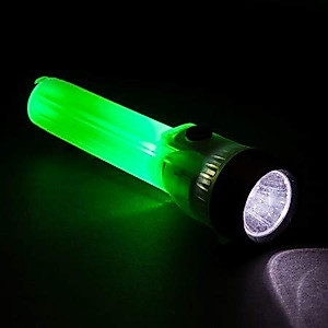 Life Gear 2PK Glow Mini Flashlight with Safety Glow Handle In Assorted Colors (TG12-60531-RGB)