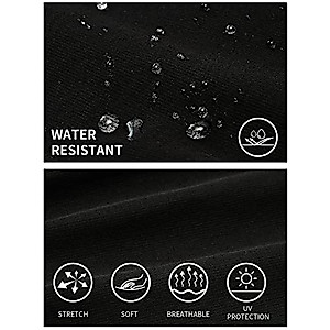 MELOO Men's Golf Dress Pants - Stretch Slim Fit Slacks Water Resistant Work Casual Trousers Pockets Black Size M