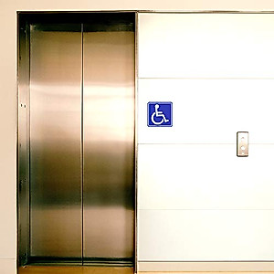 Handicap Stickers Decals, Handicap Stickers, Disabled Wheelchair Sign, 6 Pack, 6x6 inch Self-Adhesive Vinyl Decal Stickers, Reflective, UV Protected, Waterproof