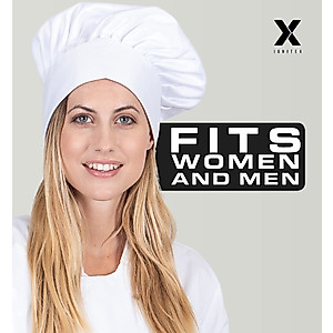 Chef Hat for Men and Women - Cute Chef Hats for Adults, The Perfect Pizza Chef Hat, Mens Chef Hat White