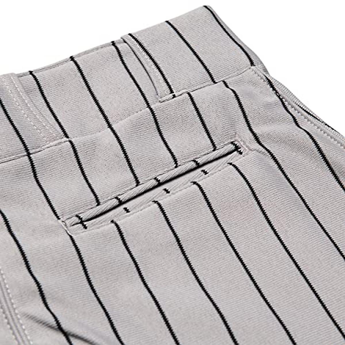 CHAMPRO Unisex-Youth Triple Crown Pinstripe Polyester Baseball Pants, Grey, Black PIN, X-Large