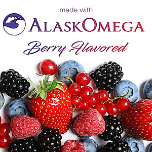 (3 Pack) Smarter Omega 3 Fish Oil, Berry Flavor, Burpless, Tasteless, 2000mg, DHA EPA Triple Strength Brain, Joint and Heart Support, Made with AlaskOmega®