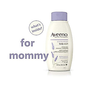 Aveeno Baby Daily Bathtime Solutions Gift Set to Nourish Skin for Baby and Mom, 4 items