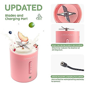 Portable Blender for Shakes and Smoothies, Personal Size Blenders with 16oz Blender Cup, Rechargeable Mini Blender, Portable Juicer