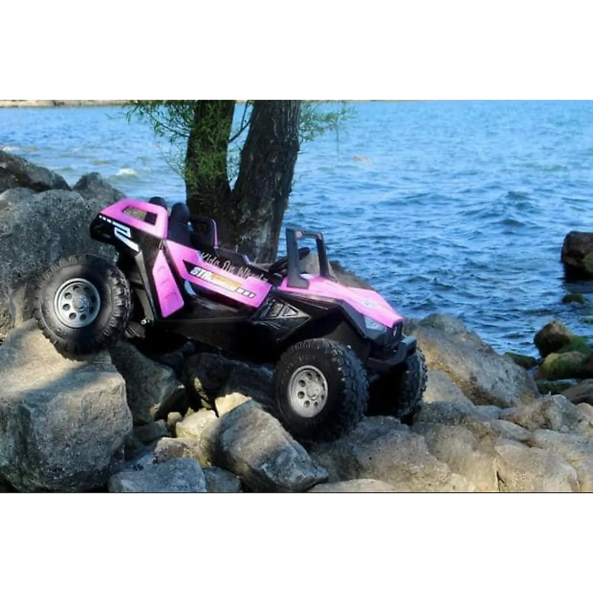 4X4 Upgraded Kids Ride on car 24v XXL Ride On UTV Buggy Quad SIDEBYSIDE RZR with 2 Adjustable Leather Seats Rubber Tires TV Touch Screen Parent Remote Control 2-11mph 3 speed new 2024 model hold 265lb