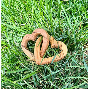 Customized Gifts, Olive Wood Hearts, Personalized Valentines Day Gift, Together Forever, Unique and Cute for Engagement, Wedding, Anniversary, interwind interlocking hearts for her, him, wife, husband