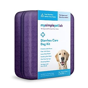 MySimplePetLab Diarrhea Care Dog Kit | Anti-Diarrhea for Dogs to Relieve Loose Stool | Helps Soothe Upset Stomach | Liquid Kaolin, Probiotics and Fiber