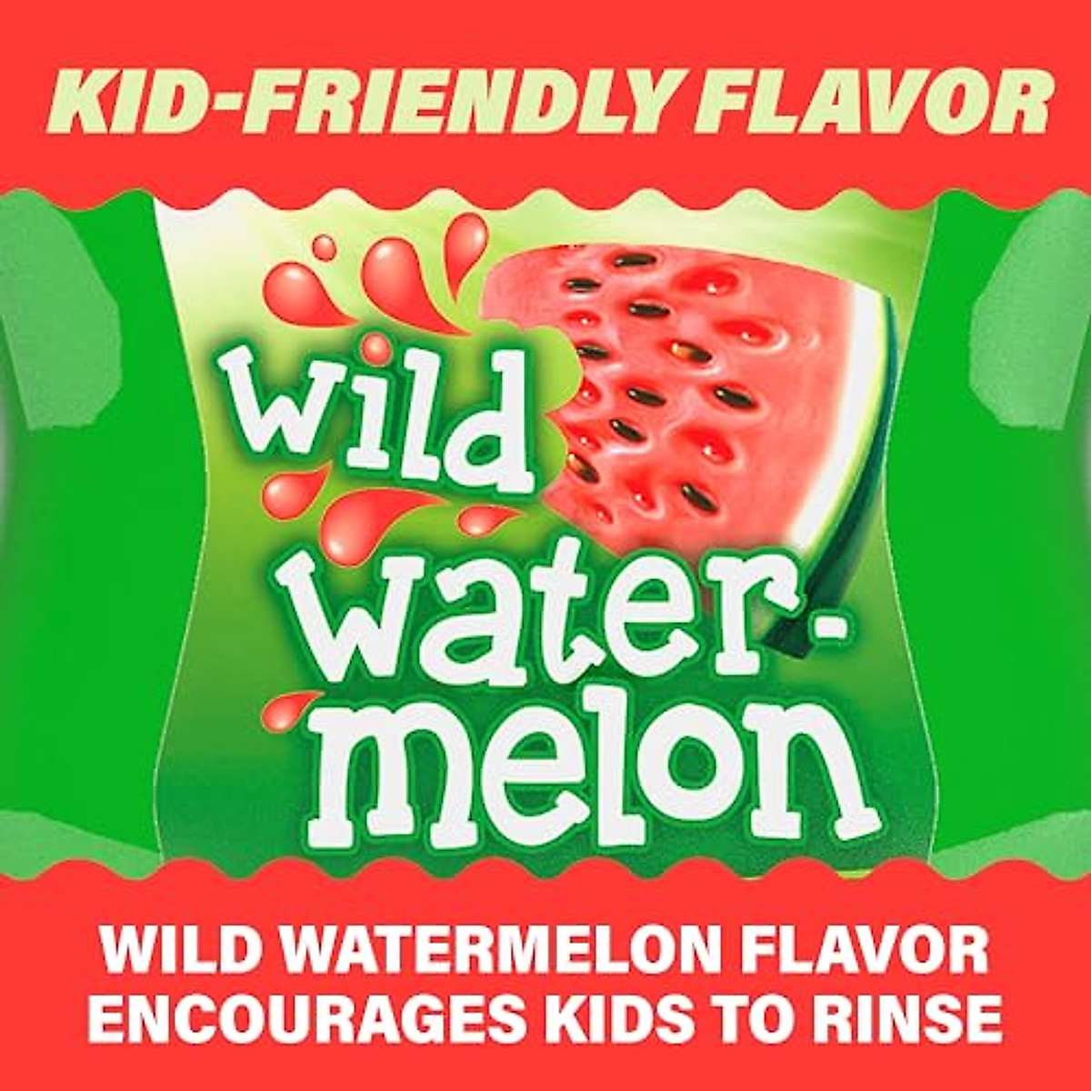 ACT Kids Anticavity Fluoride Rinse Wild Watermelon 16.9 fl. oz. Accurate Dosing Cup, Alcohol Free