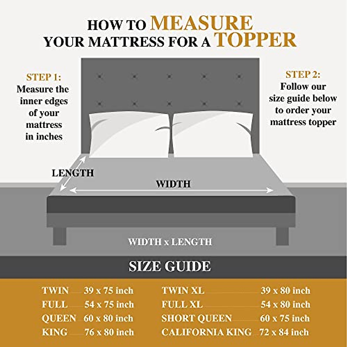 Bamboo Mattress Topper King Size with 8-21" Deep Pocket Mattress Pad for Back Pain Pillow Top Mattress Cooling Cover Quilted Mattress Protector with 1200 GSM Down Alternative Fill (76x80)