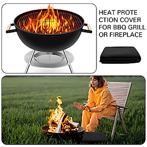 4 Pieces Carbon Felt Heat Resistant up to 1800°F Welding Blanket 36" x 36" Cuttable Flame Retardant Fabric Fireproof Blanket Carbon Fiber Fireproof Mat Fire Resistant Pad for Welders Camp Barrier