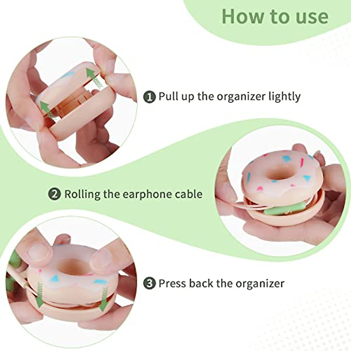 ELOVEN 3.5mm Wired Headphone HiFi Stereo Sound Wired Earbuds Noise Cancelling in-Ear Earphones Headset for Teen Girls with Mic Button Control with Cable Wrap Winder for iPhone Samsung MP3/MP4 Pink