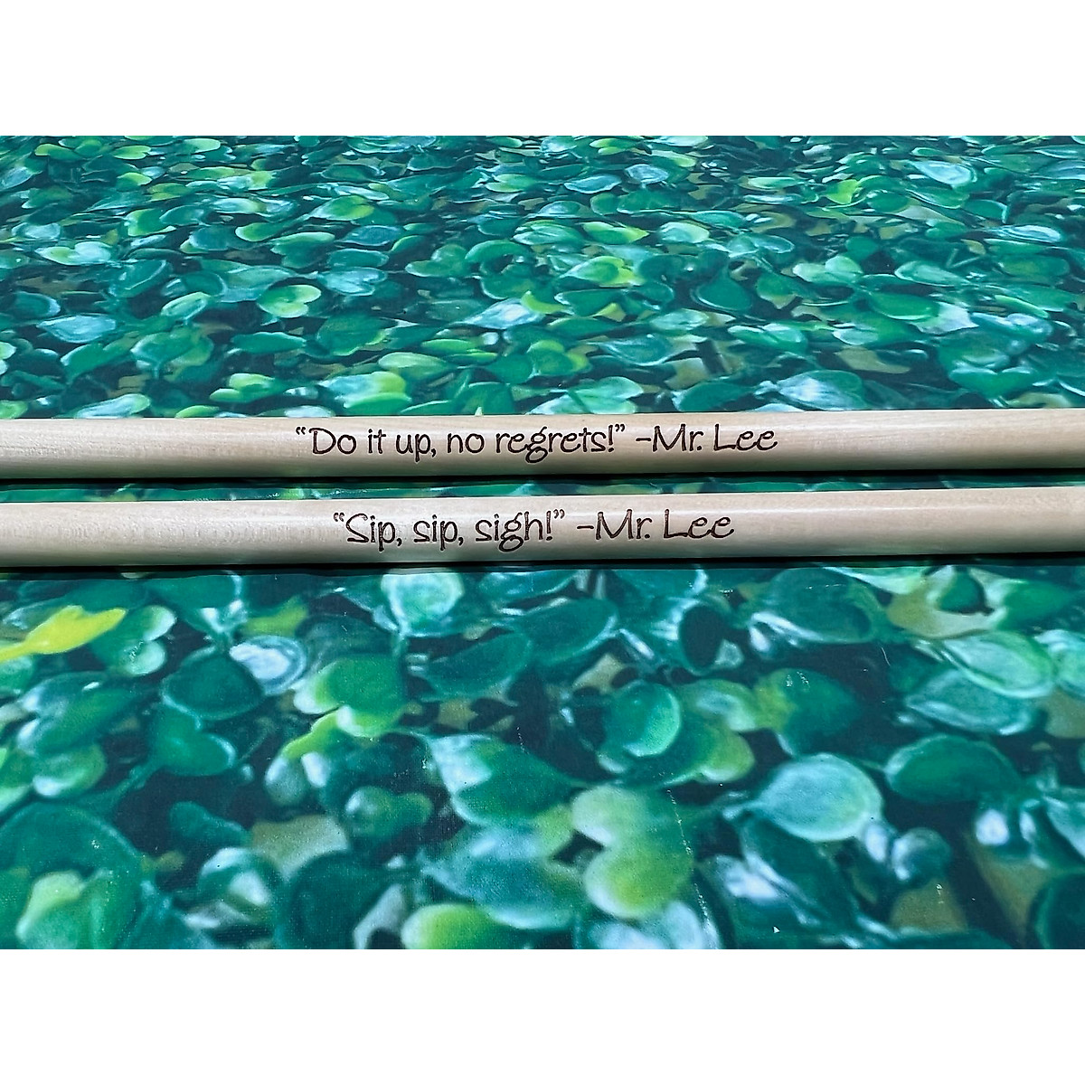 Drumsticks Set of Monogrammed Personalized Professional Grade Wooden Drumsticks