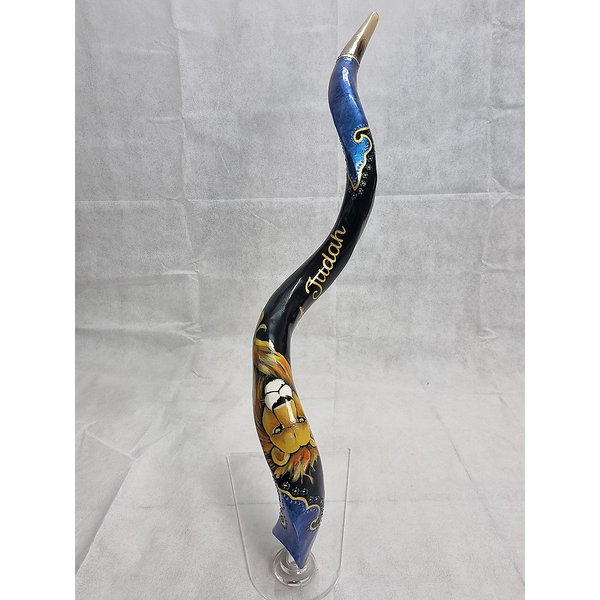 Sale for shofar Yemenite Polish Horn Size 46" Paint Painted Kudu lion of Judah From Israel Active