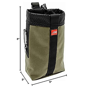 Diamondback DB Sax Tool Pouch with Belt Clip - Modular Clip On Tool Pouch for Belts, Vests, and Panels - Ideal Carpenter and Electrician Tool Pouch for Nails and Screws (Green with Black Webbing)
