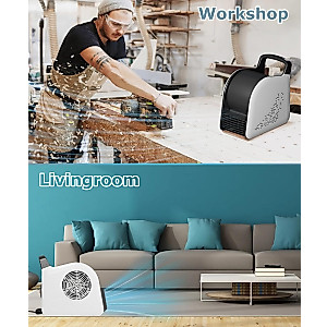 Sungaryard High Velocity Blower Fan for Drying Cooling and Ventilating, Portable Air Mover Floor Fan with 185° Rotation for Home Use or Job Site, Utility Fan with 3 Speeds, 2 Outlets, 130W 325CFM