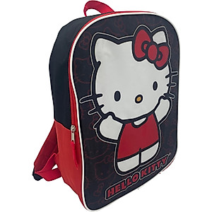 Fast Forward Hello Kitty Girl's 15" School Bag Backpack (Black-Red)