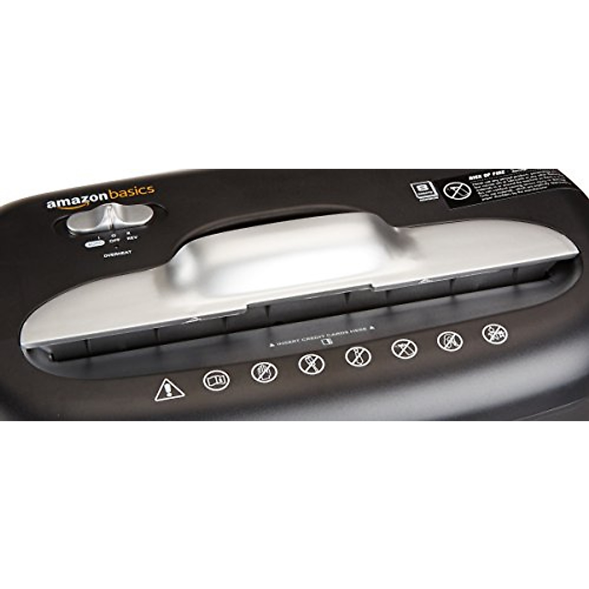 Amazon Basics 8-Sheet Capacity Cross-Cut Paper and Credit Card Shredder, 4.1 Gallon & Sharpening Lubricant Sheets - Pack of 12