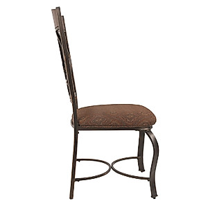 Signature Design by Ashley Glambrey Old World Dining Chair with Cushion, 4 Count,, 23.5"D x 19.75"W x 40.5"H, Brown