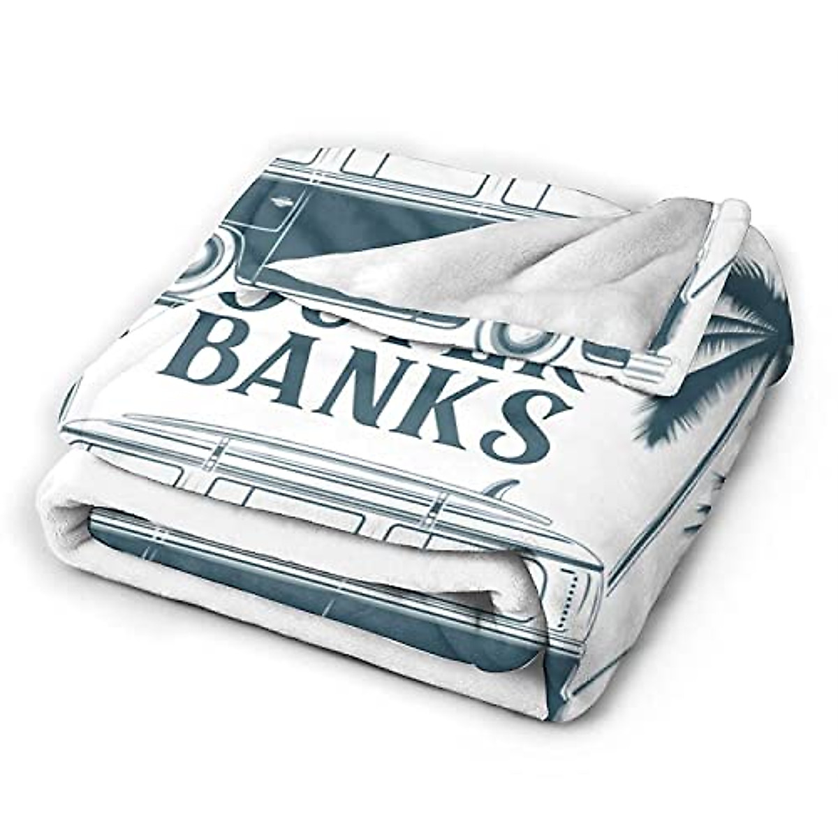 Mapsorting Blankets Pogue Life Outer Banks North Carolina Super Soft Comfy Lightweight Bedding for Couch Dorm Travel