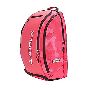 JOOLA Pickleball Bag - Vision II Deluxe Pickleball Backpack - Large Paddle Bag fits 4 Pickleball Paddles & Gear - Fence Hook, Extra Pockets, Ventilated Shoe Storage - Pink