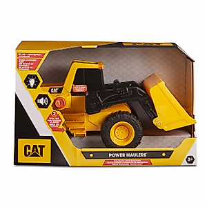 CAT Construction Toys, Construction 11.5" Power Haulers Wheel Loader, Realistic Lights & Sounds, Motion Drive Technology, Working Features, and Interactive Play for Ages 3+