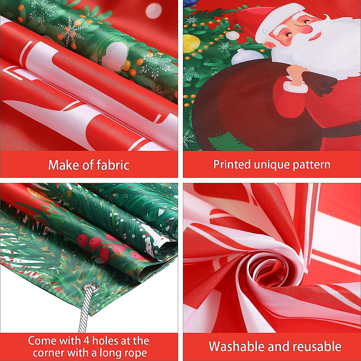 Winter Christmas Backdrop for Photography Banner Extra Large Snow Wonderland Backdrop Winter Snowman Scene Xmas Tree Background for Photoshoot Christmas Decorations, 72.8 x 43.3 Inch (Vivid Style)